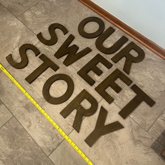 Wall Decor | Our Sweet Story Wooden Letters | Poshmark